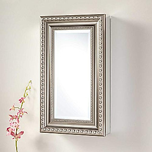 Signature Hardware 412579 Bernstein 15" W x 26" H Surface or Recess Mounted Aluminum Framed Single Door Medicine Cabinet