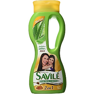 Savile Shampoo Control Caida 2 En 1 pulpa de Sabila Y Miel (Aloe & Honey)