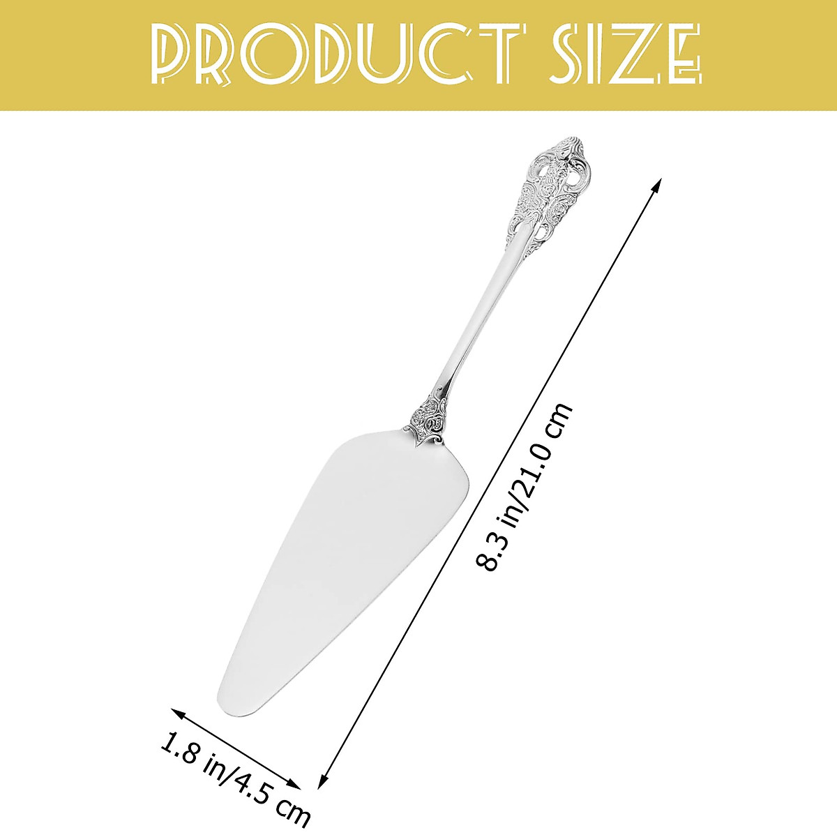 Kichvoe Pie Server Spatula: Stainless Steel Cake Cutter Vintage Dessert Slicer For Celebration Party Wedding Home