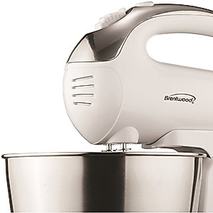 Brentwood Stand Mixer, 5-Speed + Turbo, White
