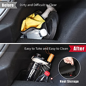 OtriFowd Tesla Model 3 2023 2022 Rear Trunk Side Organizer Storage Box with Lid, Left Side Storage Protector Packets, Waterproof Odorless Side Storage Bins Accessories (DO NOT USE for Highland 2024)