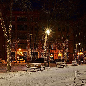 Brightown Solar String Lights Outdoor, Extra-Long 72Ft 200LED Solar String Lights, 8 Modes Green Wire Twinkle Lights Waterproof for Xmas Tree Garden Yard Wedding Party Decor, Warm White