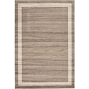 Rugs.com Angelica Collection Rug – 6' x 9' Light Brown Medium Rug Perfect for Bedrooms, Dining Rooms, Living Rooms