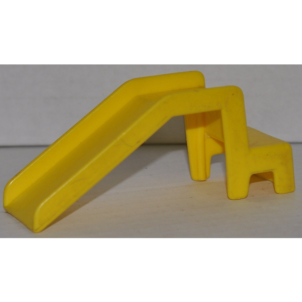 Vintage Little People Yellow Slide (Peg Style) - Replacement Figure - Classic Fisher Price Collectible Figures - Loose Out Of Package & Print (OOP) - Zoo Circus Ark Pet Castle