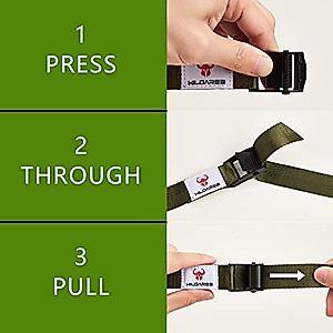 WILDARES 1" x 6.6' Trail Cam Strap,Trail Camera Strap,1800 lbs,Heavy-Duty Game Camera Strap,Tree Belts,Durable Nylon Fiber,Long-Lasting Alloy Buckle,Pack of 2