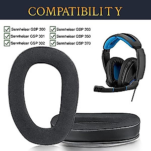 SOULWIT Cooling Gel Earpads Replacement for Sennheiser GSP 370/350/303/302/301/300 Headphones, Ear Pads Cushions for GSP370, GSP350 Headset, with High-Density Noise Isolation Foam