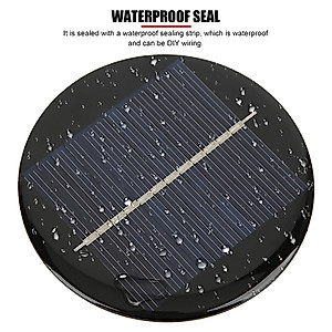 EVTSCAN 2 Pieces 0.5W 6V Mini Solar Panel, 3 Inch Round Polycrystalline Solar Cell Panel, for Smartwatch, Security Cameras, LED Flashlights, Mobiles and Laptops