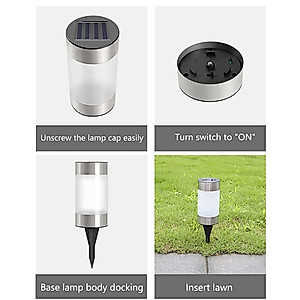 ZHUANYIYI 6pcs, Outdoor Solar Lights, Small Creative Gardens Plug Lawn Landscape Lights, Home Garden Pavement Waterproof Decorative Lights