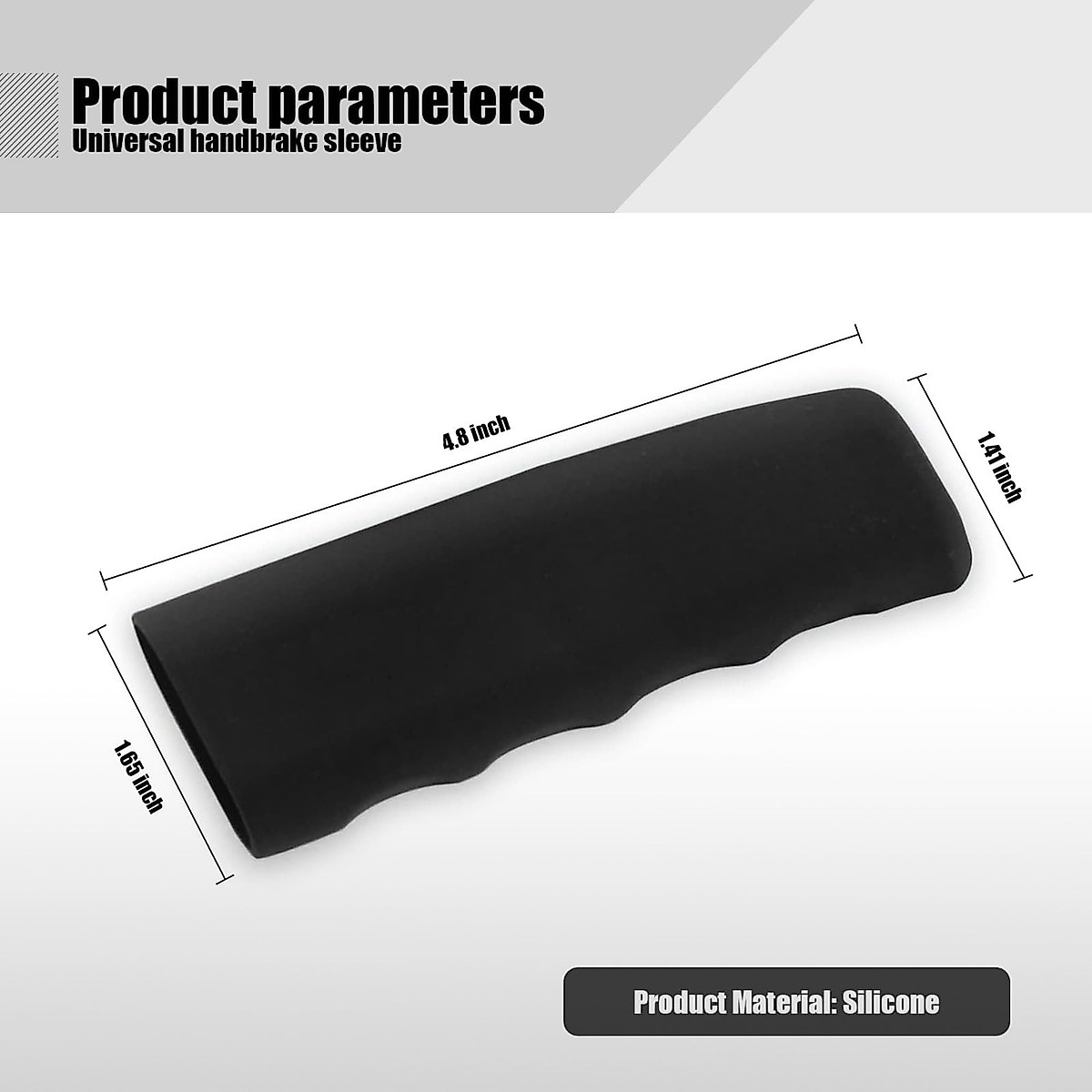 UGSHY Pack-1 Car Handbrake Cover, Wave Shaped Handbrake Protector, Silicone Decorative Cover, for Car Brake Levers (Black)