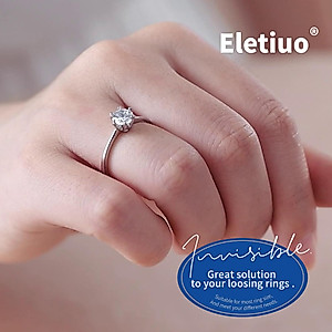 ELETIUO Invisible Ring Size Adjuster for Loose Rings,6 Sheets-234 Pcs Transparent Ring Size Reducer Ring Tightener,Fitter for Wide Rings,Multiple sizers for Man and Woman Rings