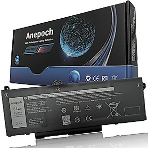 Anepoch GRT01 Laptop Battery Replacement for Dell Latitude 5421 5431 5521 5531 Precision 3561 3470 3571 for Alienware m17 R5 AMD Series Laptop 00P3TJ 0P3TJ 0R05P0 R05P0 05RGW 9JRV0 15.2V 64Wh 4000mAh