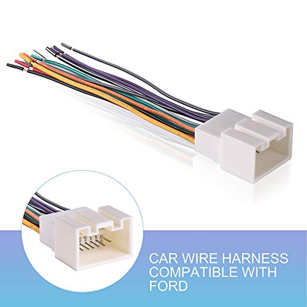 RDBS Car Radio Wire Harness to Install an Aftermarket Stereo Receiver Fit for 1998-2009 Ford Vehicles