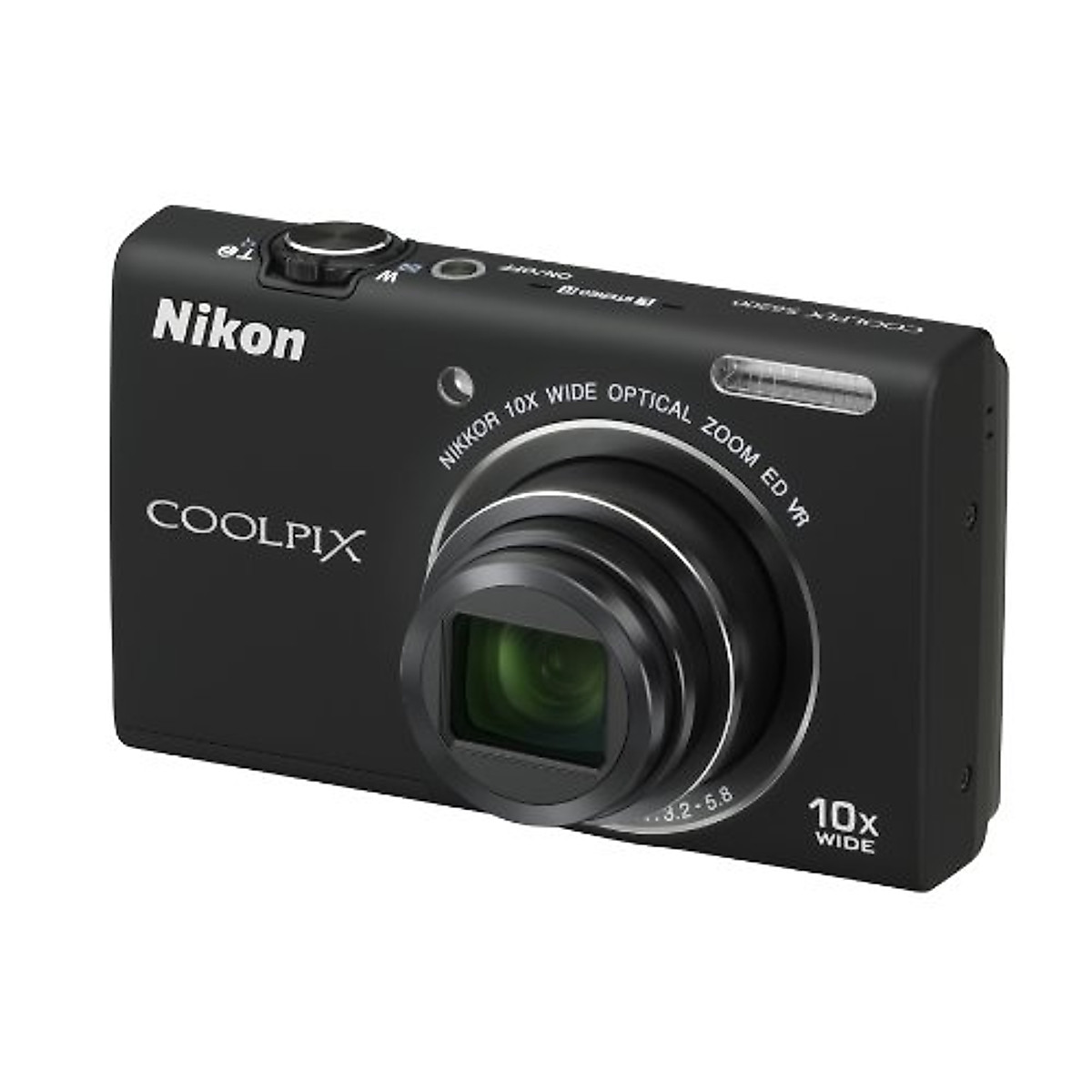 Nikon COOLPIX S6200 16 MP Digital Camera with 10x Optical Zoom NIKKOR ED Glass Lens and HD 720p Video (Black)