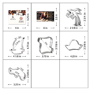 Foose Cookie Cutters 5-Piece Birthday Pirate Cookie Cutter Set Metal Shapes Made in USA, Silver