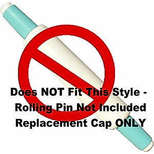 Tupperware Replacement Part White Vintage Large 1.75 Inch Rolling Pin Cap Check Size