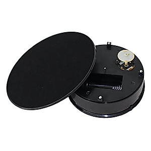 Leadleds 8" Black Velvet Top Motorized Rotating Display Turntable Ideal for Jewelry Hobby Collectible Product