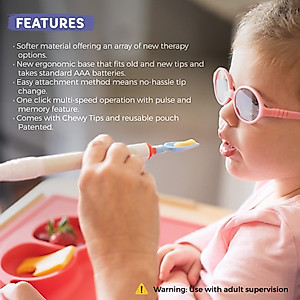 TalkTools Sensi Kit & 14 Tips - Sensory Therapy Tool for Speech and Feeding, Autism Sensory Products, ADHD Tools, Speech Therapy Gifts for Autism Children (White)