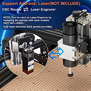 500W CNC Router Machine, 4540 CNC Machine for Metal, 3-Axis Stainless Steel Engraving Milling Machine for Carving Cutting Wood Acrylic PCB MDF Nylon, Working Area 430x390x90mm (16.9x15.4x3.5”)