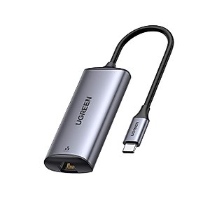 UGREEN USB C Ethernet Adapter 2.5G Gigabit Network Adapter Thunderbolt 3 RJ45 LAN Converter for iMac 2021 M1, MacBook Pro/Air, iPad Pro M1, iPad Air 4, Surface Pro 7, Dell XP15 13, Windows, MacOS, iOS