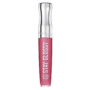 Rimmel Stay Glossy Lip Gloss - Non-Sticky and Lightweight Formula for Lip Color and Shine - 123 Back Row Smooch, .18oz