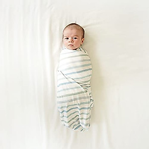 Extra Soft Knit Swaddling Receiving Blanket Dapper Stripes by Village Baby