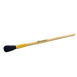 Slofoodgroup Gilding Brush, Gold Duster Brush Round Oval (Size 2)