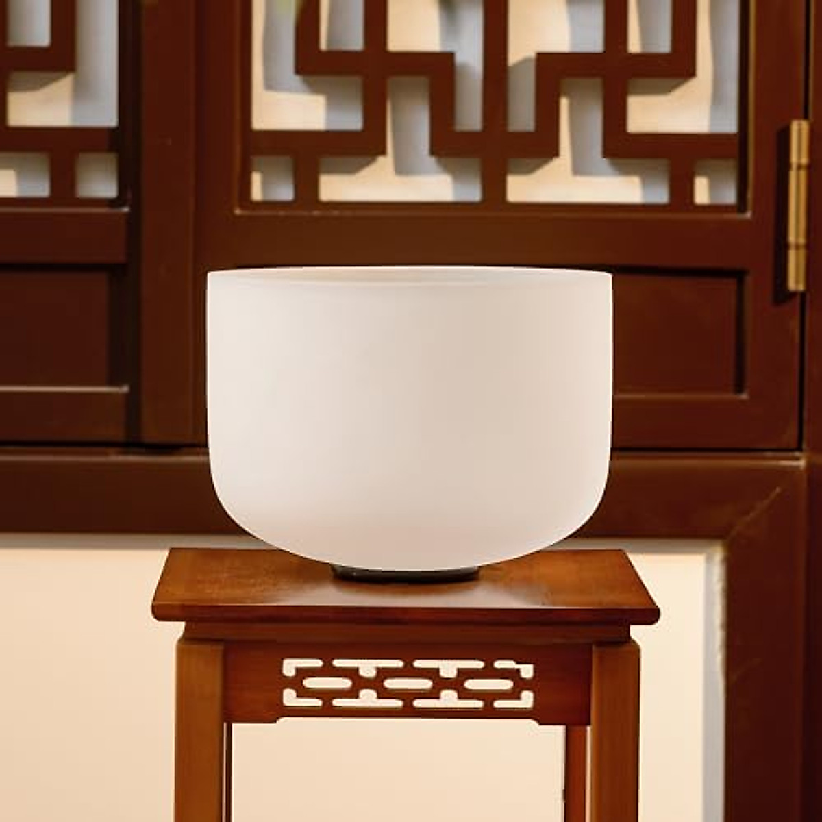 KVKA 432 Hz Crystal Singing Bowl F Note Heart Chakra 14 Inch With Carrying Case