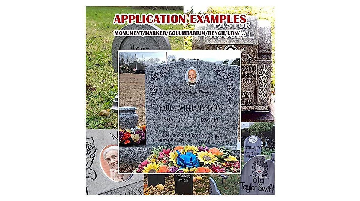 Custom Waterproof Memorial Photo Tile for Headstones