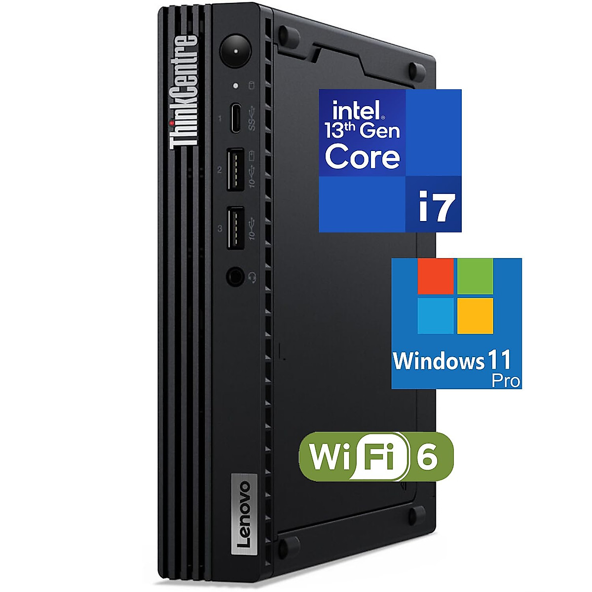 Lenovo ThinkCentre M70q Gen 4 MFF 1L Tiny PC Mini Business Desktop Computer, 13th Gen Intel 16-Core i7-13700T, 16GB DDR4 RAM, 1TB PCIe SSD, WiFi 6, RJ-45, HDMI, DP Port, KB & Mouse, W11P, WE/PGPY