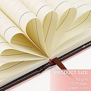 Mousbull Girls Diary with Lock and Key, Cute Heart Shaped Lock Journal for Women, Refillable A5 Vintage Secret PU Leather Notebook Gift for Teen Girls - Pink