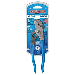 Channellock 426 6.5-Inch Straight Jaw Tongue&Groove Pliers|Groove Joint Plier with Comfort Grips|0.87-Inch Jaw Capacity|Laser Heat-Treated 90░ Teeth|Forged High Carbon Steel,Black,Blue,Silver