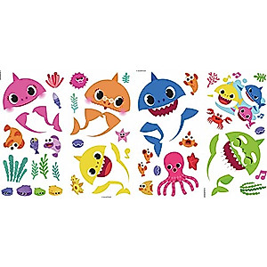 RoomMates RMK4303SCS Baby Shark Peel and Stick Wall Decals