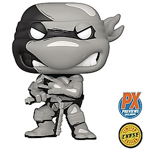 POP Teenage Mutant Ninja Turtles - Michelangelo (PX Previews Exclusive) Black & White Chase Funko Vinyl Figure (Bundled with Compatible Box Protector Case)