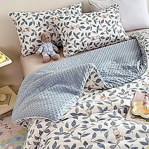 AOPPLSOT Winter Comforter Queen Size, Heavy Warm Quilt for Winter, Fluffy Quilts, Cotton+ Fiber, Thickened Winter Blanket,M,150 * 200cm 3kg