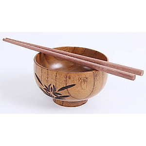 10 Pairs Chinese Ebony Wenge Wood Organic Chopsticks Set - Reusable Natural"Ji Chi Mu" - For Daily Use, Hotpot, Sushi Dinner, Wedding Dinner, Picnic, and Restaurants, etc.