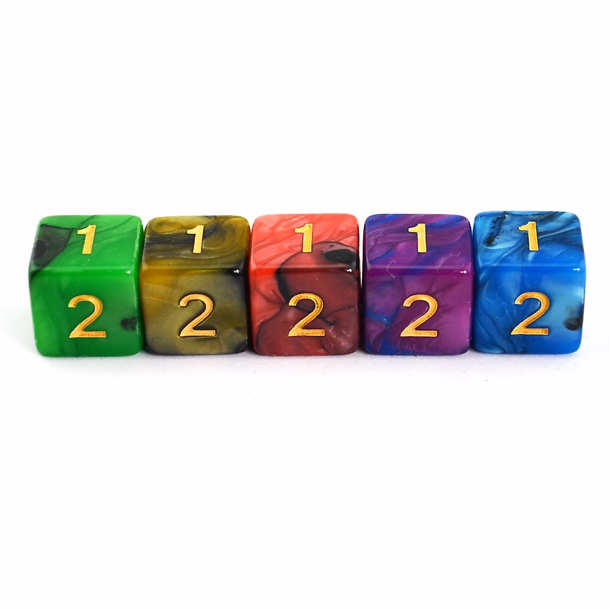 SmartDealsPro D6 Six Sides 16mm Two Color Dice for DND MTG PRG Wow Table Game (Color 2)