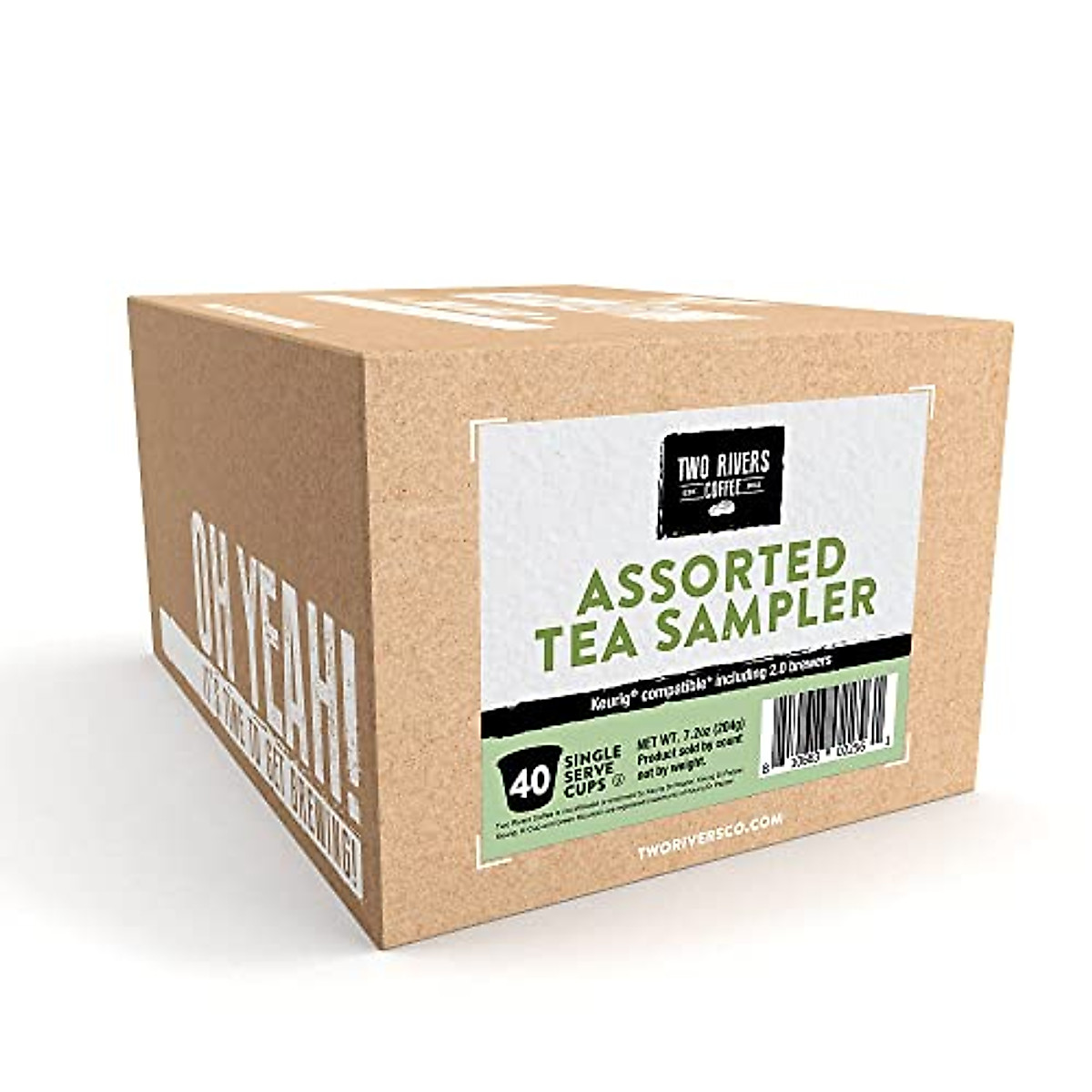Two Rivers Assorted Tea Sampler Variety Pack for Keurig K-Cup Brewers, 40 Count