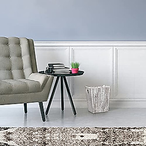 LIANTRAL Trash Can Wastebasket, 2-Gallon Waste Basket Wooden Small Rustic Trash Can Garbage Container Bin for Bathroom, Bedroom, Kitchen, Office