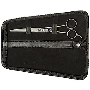 Tamsco Tesco Bird Feather Scissor with Rest 7.5-Inch Japanese Stainless Steel Semi-Convex Edge Micro Serrated Great for Grooming Bird Feathers