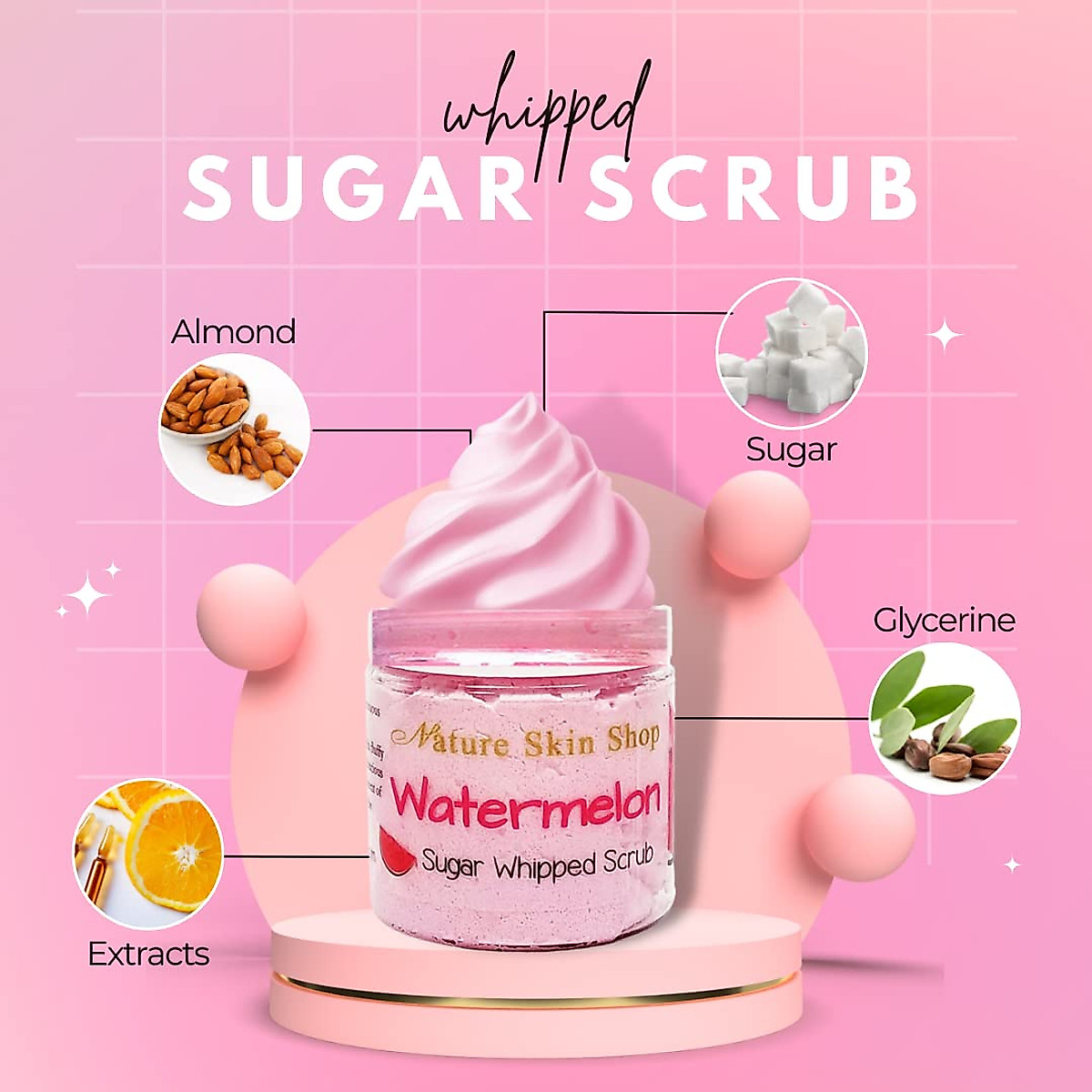 Sugar Scrub Soap Whipped Cream (Watermelon)