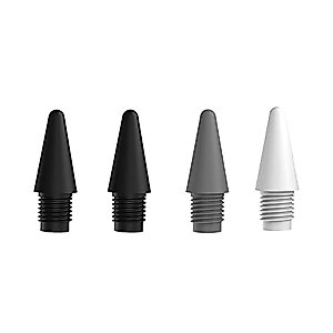 ﻿Stylus Pen Tips 4PCS (2 Black/1 White/1 Gray) (Only for ANYQOO Pencil C6 Six Colors)