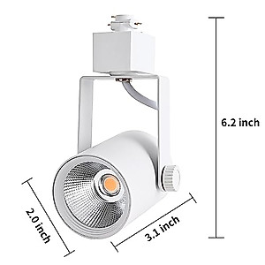 KsDhewi 12 Pack LED Track Lighting Heads Compatible with Single Circuit H Type Rail Ceiling Spotlight for Accent Task Wall Art Exhibition Lighting 7W 3000K Warm White 24D White