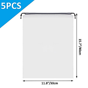 COIDEA Clear Shoe Bags for Travel 5 PCS, 15.7" x 11.8" Drawstring Travel Shoe Bags for Packing, Waterproof Dustproof Portable Travel Shoe Storage Bag for Men and Women