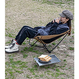 iClimb 1 Low Ground Folding Chair and 1 3M Thinsulate Insulation Warm Blanket Bundle, Ultralight Compact for Single Person Outdoor Backpacking Camping Beach Concert