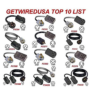 14-30P 4-Pin Male Dryer Plug To L6-30R 3-Prong Female Twist Lock Socket Receptacle Outlet Electric Power Cord Cable Miller Lincoln Hobart Plasma Cutter Welder Adapter/Converter NEMA FX467W