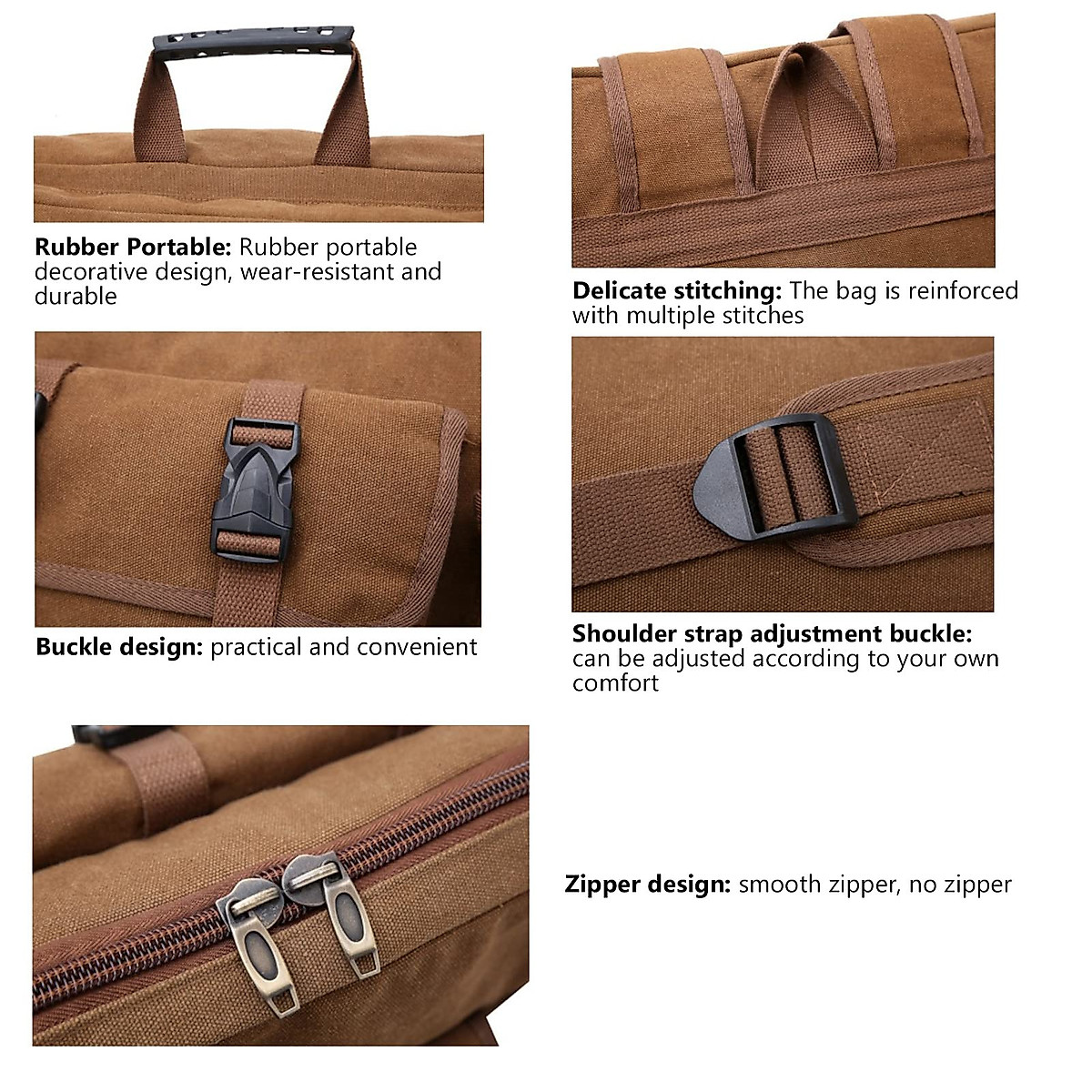 Walfront Art Portfolio, Coffee Canvas Artist Portfolio Carry Case Storage Backpack, Multi-functional Sketching Drawing Painting Portfolio, 4K