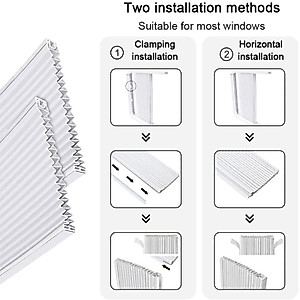 tangchen Window Air Conditioner Side Panels with Frame, Room AC Accordion Filler Curtain Kit Replacement, Adjustable Insulation AC Side Panel for Preventing Heat Noise