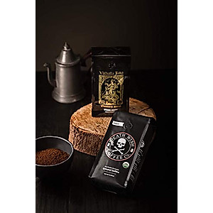 Death Wish Coffee Co. Dark Roast Grounds 16 Oz & Valhalla Java Dark Ground Coffee 12 Oz- Extra Kick of Caffeine in 1 Powerful Bundle - Hardcore Coffee from Arabica & Robusta Beans for Tough Days