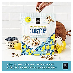 Member's Mark Lemon Blueberry Drizzled Granola Clusters (24 Ounce), 1.5 Pound (Pack of 1)