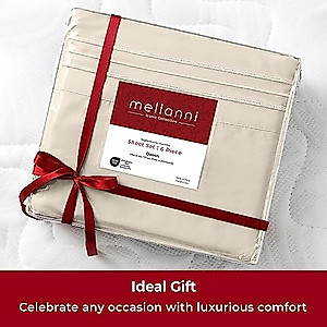 Mellanni Queen Sheet Set - 6 Piece Iconic Collection Bedding Sheets & Pillowcases - Luxury, Ultra Soft, Cooling Bed Sheets - Deep Pocket up to 16 inch - 6 PC (Queen, Burnt Sand w/Extra Pillow Cases)